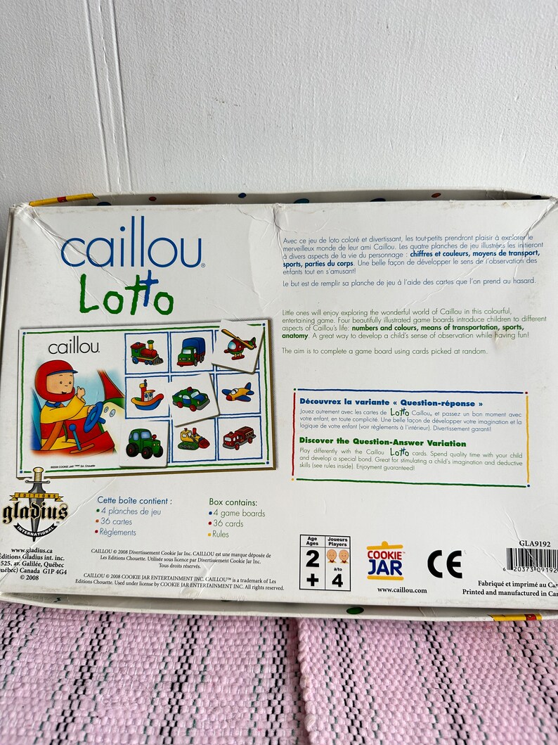 Vintage Caillou Memory Game - Etsy