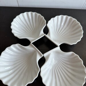 Vintage Set of 4 Porcelain Shell Set, Clam Shell, Dessert Bowls, Snack Bowl. - Etsy