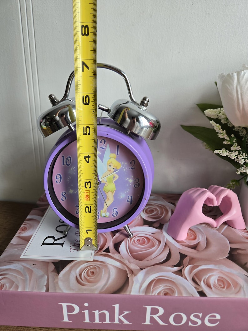 Vintage Disney Tinker Bell Alarm Clock Fairies in a Box Purple ...