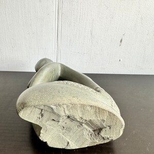 Vintage Modernist Carved Stone Thinking Man - Thinking Figurine ...