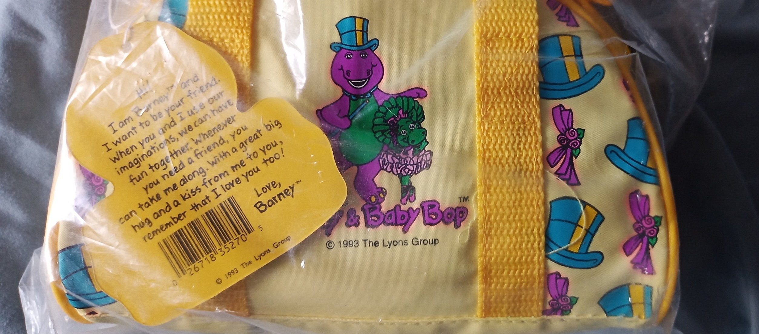 Barney & Baby Bop 1993 Child's Purse Bag With Tags Still in Packaging ...