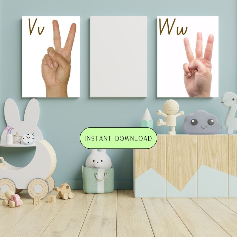 Sign Language Alphabet A - Z Abcs Classroom Homeschool Inclusive Deaf ...