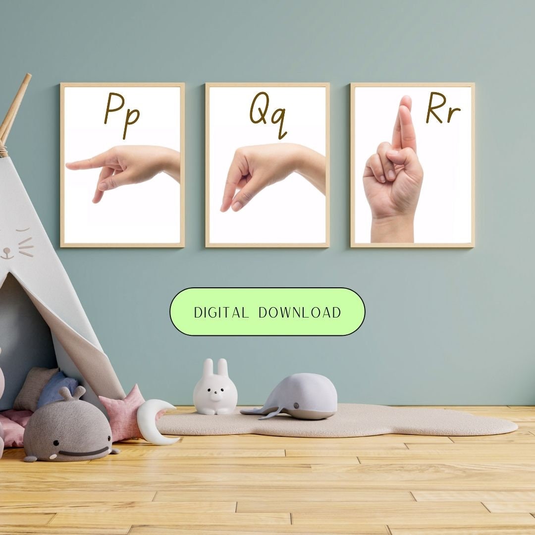 Sign Language Alphabet A - Z Abcs Classroom Homeschool Inclusive Deaf ...