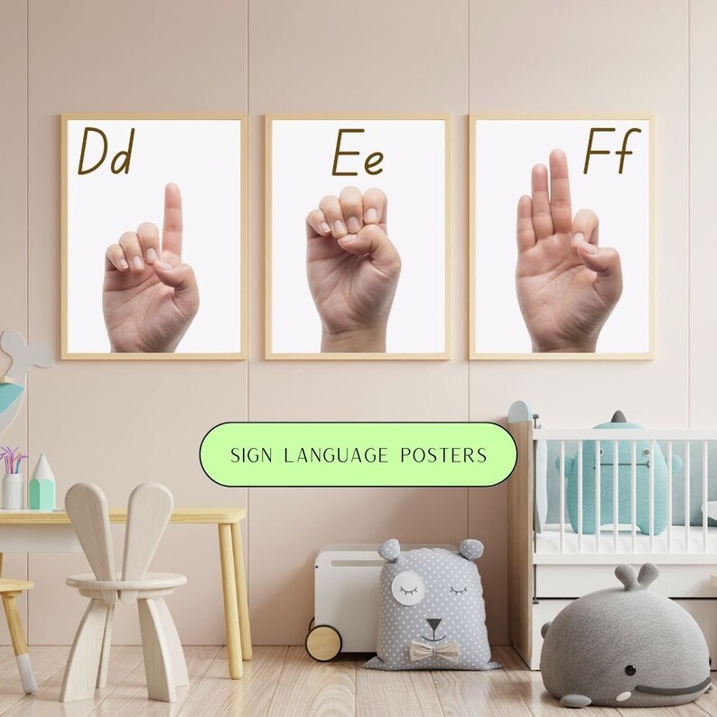 Sign Language Alphabet A - Z Abcs Classroom Homeschool Inclusive Deaf ...