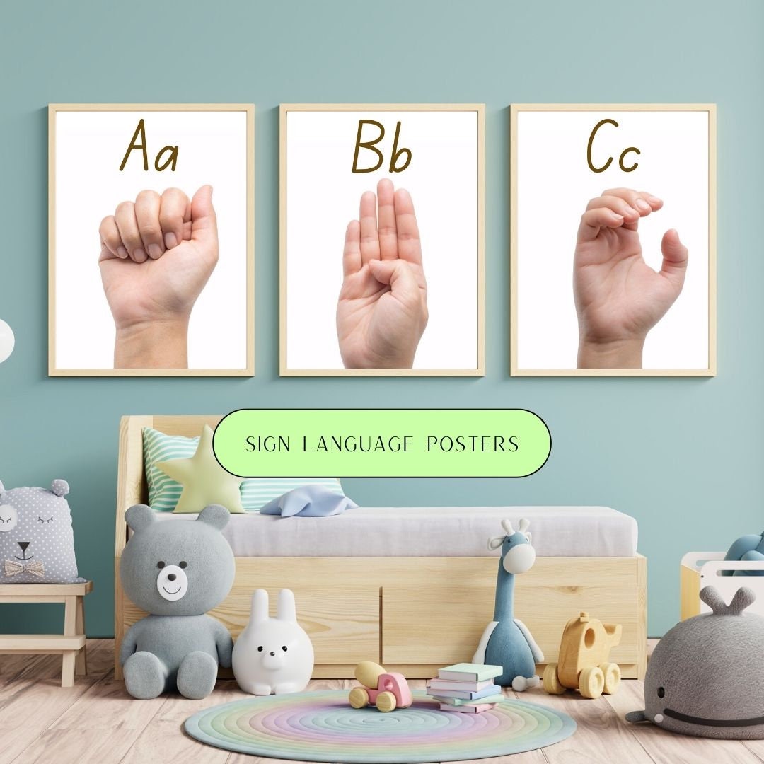 Sign Language Alphabet A - Z Abcs Classroom Homeschool Inclusive Deaf ...