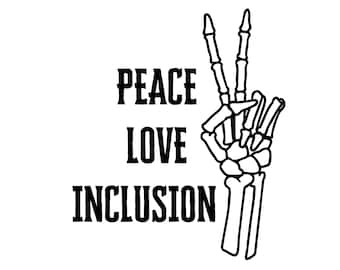 Peace Love Inclusion SVG Disability Inclusion and Autism Acceptance - Etsy