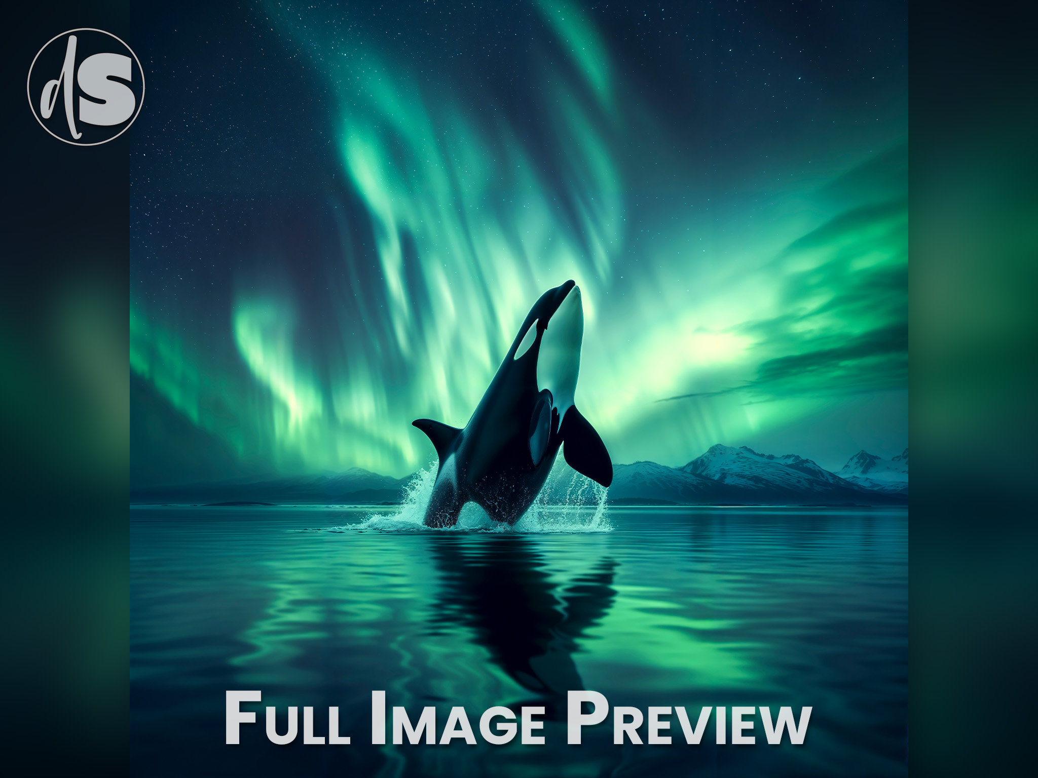 Breaching Orca Wall Art, Digital Art, AI Art, Digital Download ...