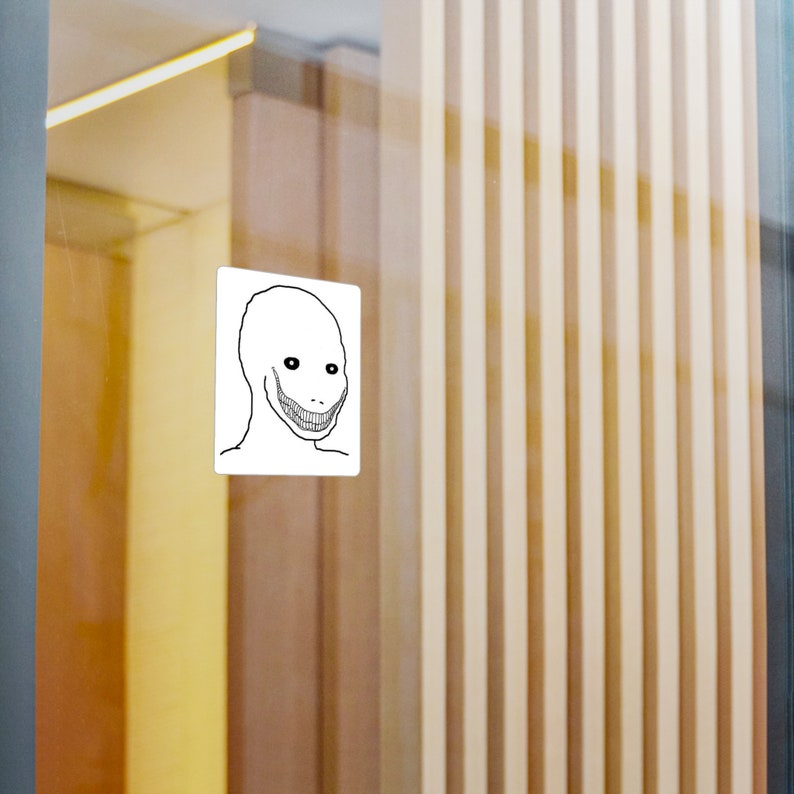 Pyscho Wojak Meme Funny Sticker Schizo Kiss-cut Vinyl Decals - Etsy