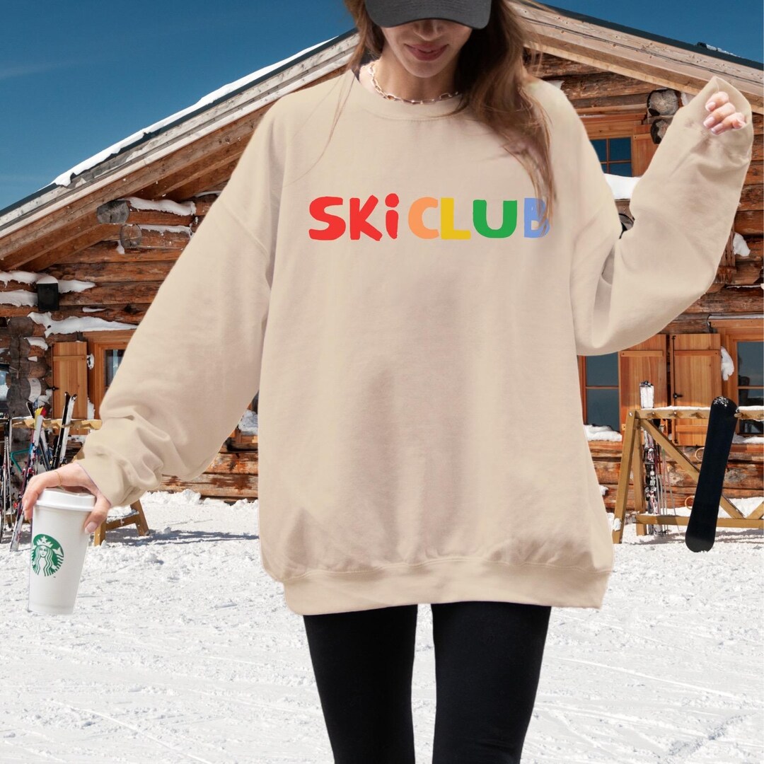 Retro Ski Club Sweatshirt: Vintage Style Skiing Pullover - Etsy