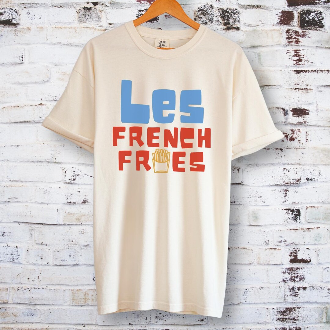 Retro FRENCH FRIES Graphic T-shirt |funny USA Paris Trip Shirt | France ...