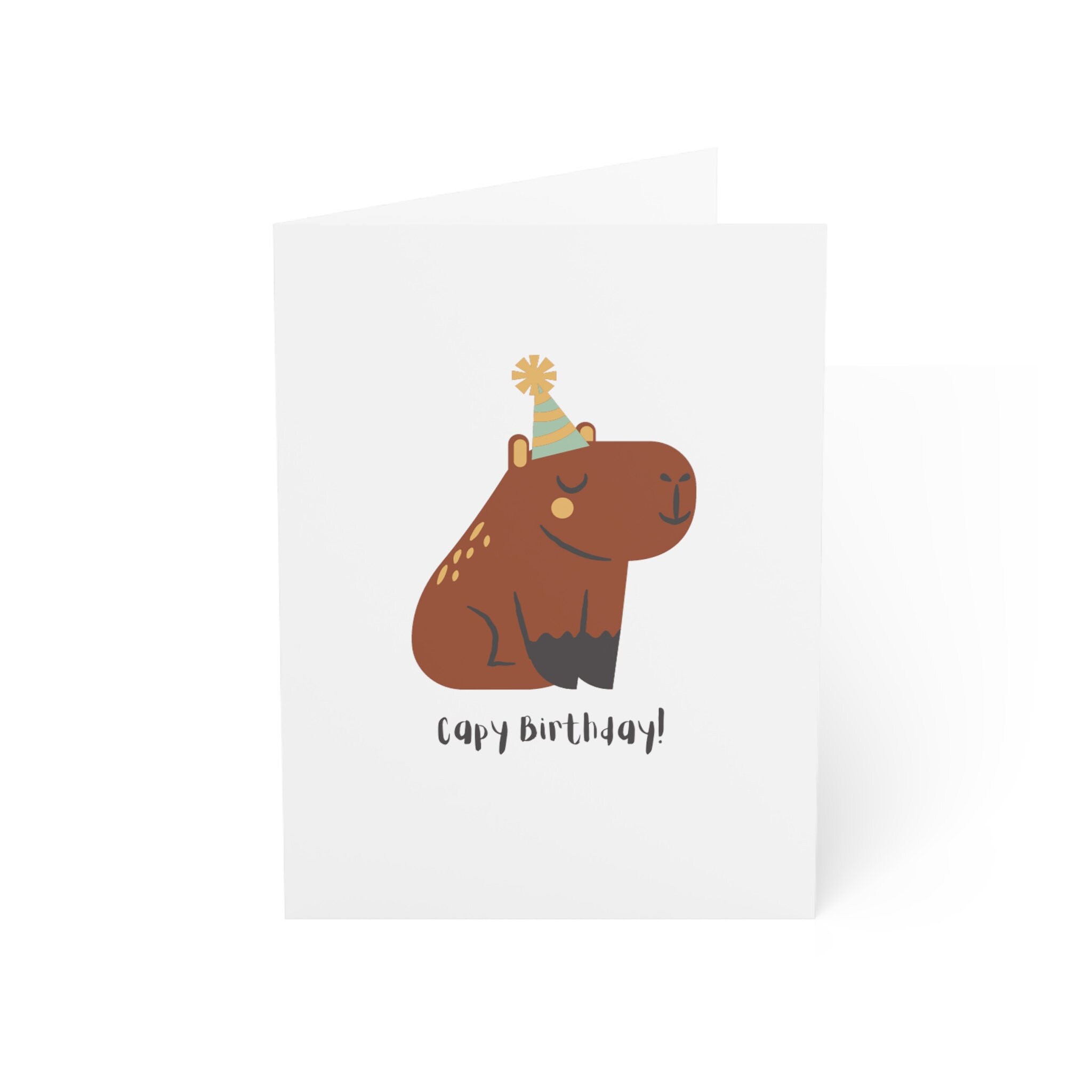 Cute Capybara Birthday Card, Capy Birthday, Funny Birthday Card ...