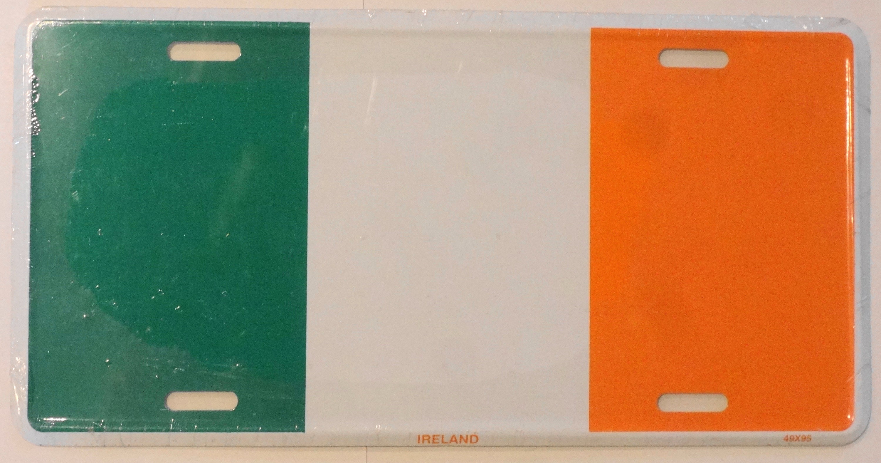 IRELAND Irish Flag License Plate Wall Sign Vintage NEW in Plastic Green ...