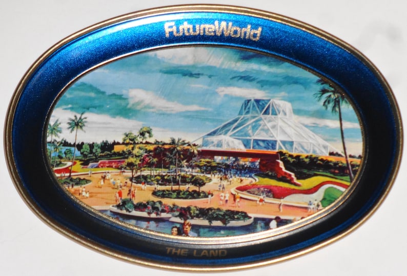 Set of 3 DISNEY Future World 1982 EPCOT Center Small Metal Trays ...