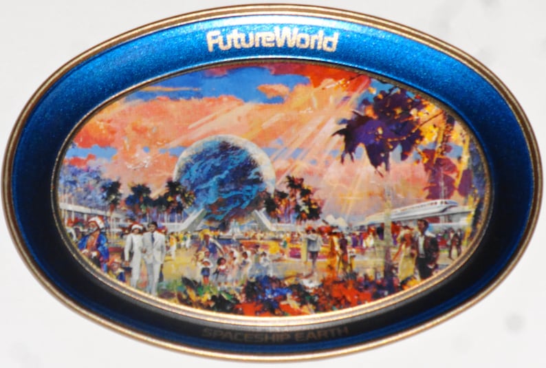 Set of 3 DISNEY Future World 1982 EPCOT Center Small Metal Trays ...