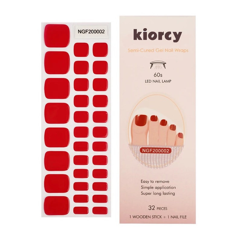 Pedi/toes Semicured Gel Nail Sticker Kit/ngf2 - Etsy