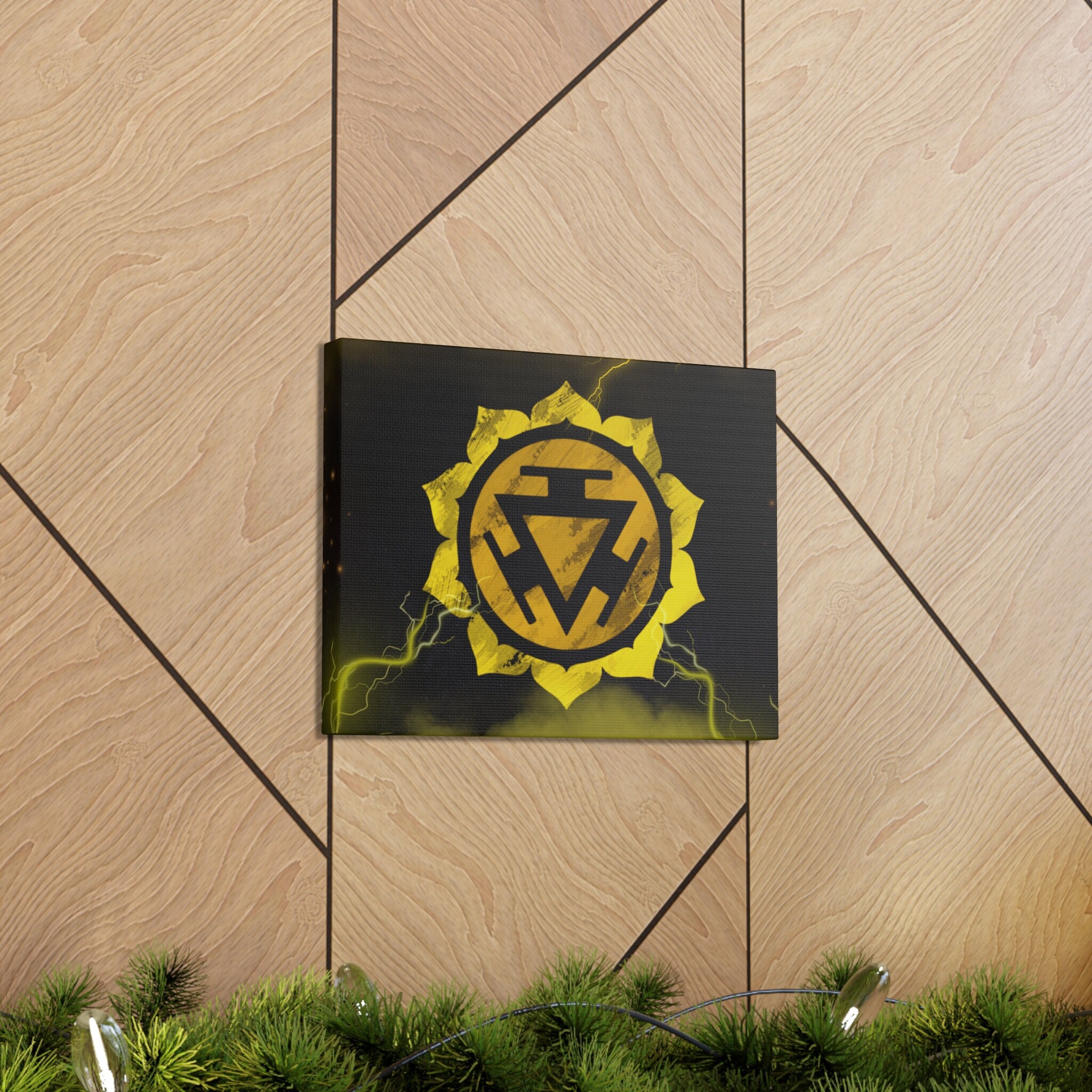 Canvas Gallery Wraps,modern Minimal Solar Plexus Chakra,bedroom Wall ...