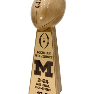 14 Inch University of Michigan National Championship Trophy 2024 NCAA ...
