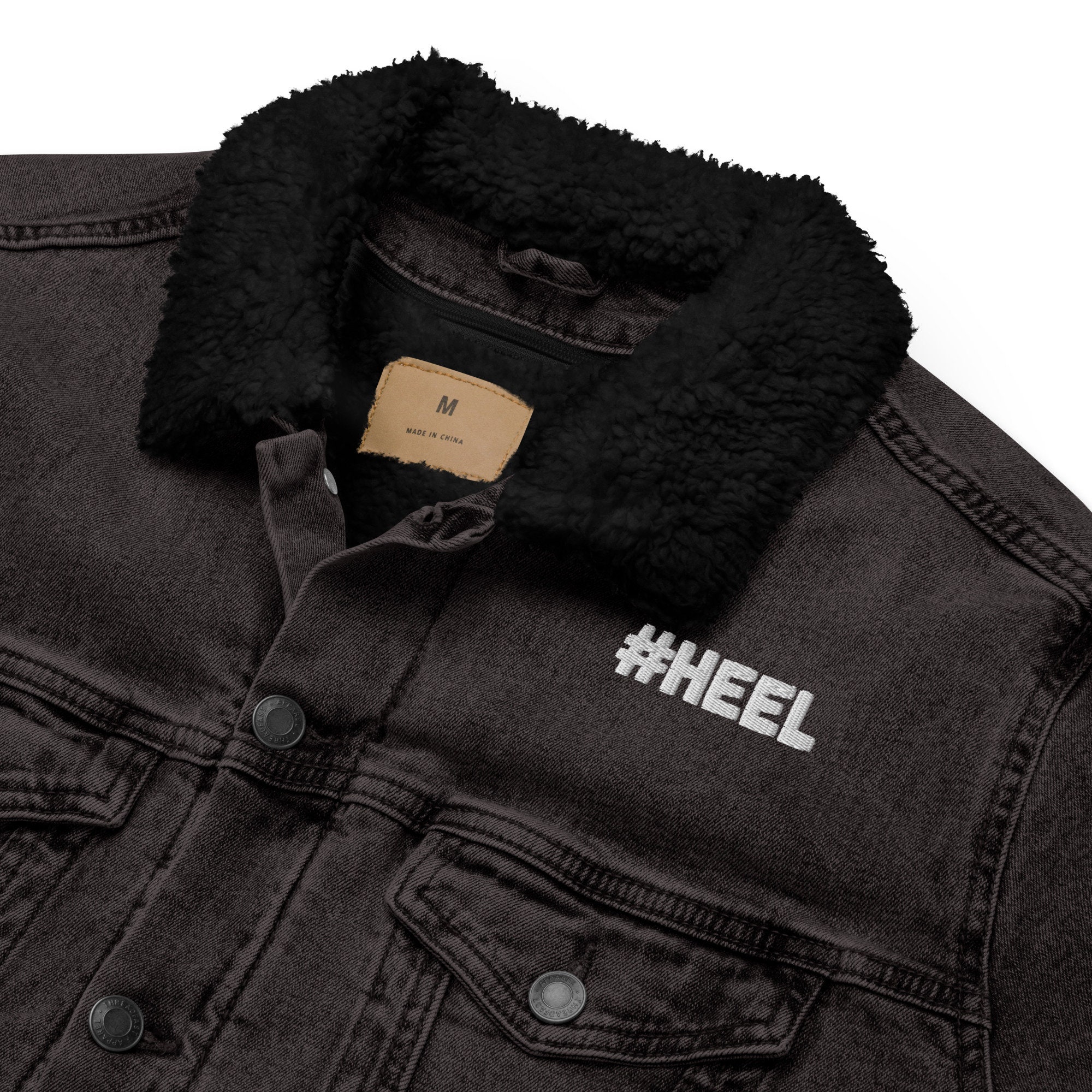 Heel Pro Wrestling Jacket Gift for Wrestling Fan Unisex Denim Sherpa ...
