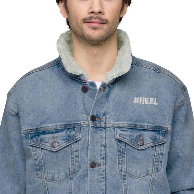 Heel Wrestling Jacket Pro Wrestling Fan Gift Unisex Denim Sherpa Jacket ...