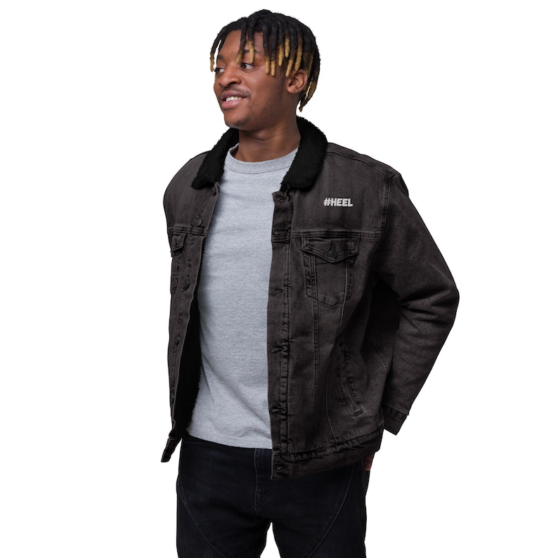 Heel Wrestling Jacket Pro Wrestling Fan Gift Unisex Denim Sherpa Jacket ...