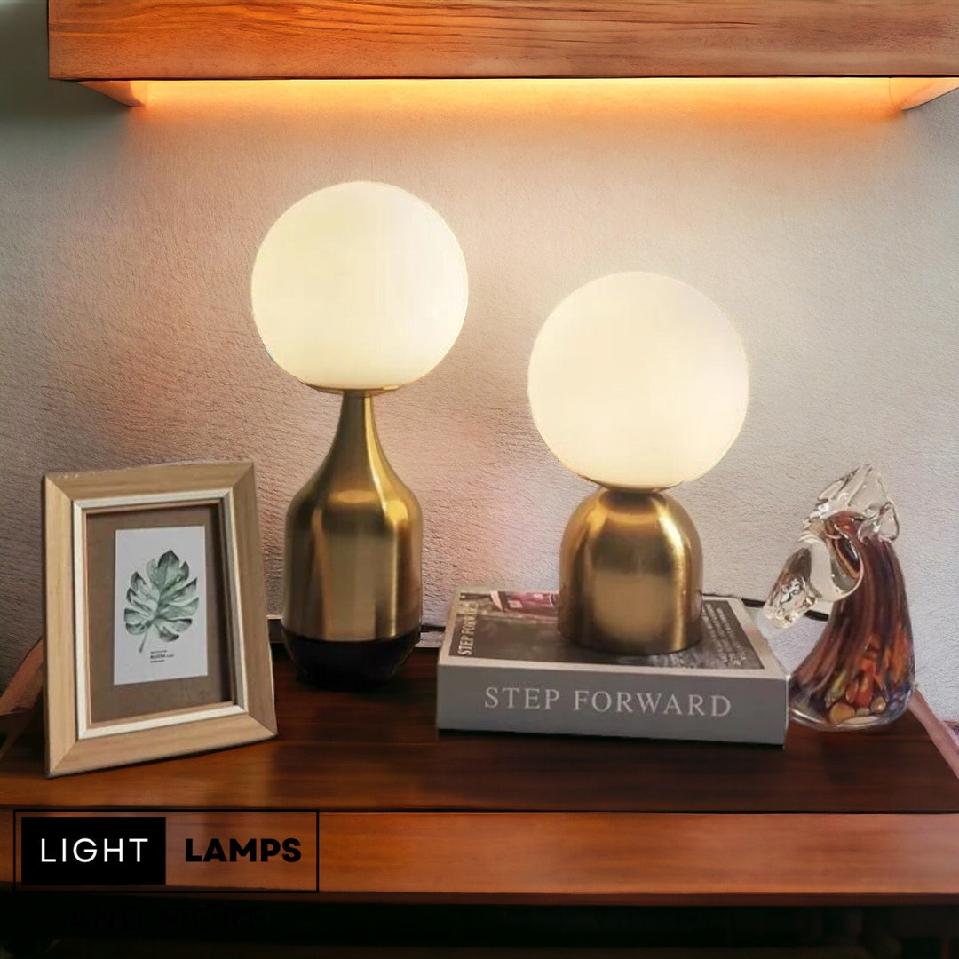 Modern Table Lamp Nordic Glass Ball Desk Lamp Minimalist Bedside Lamp ...