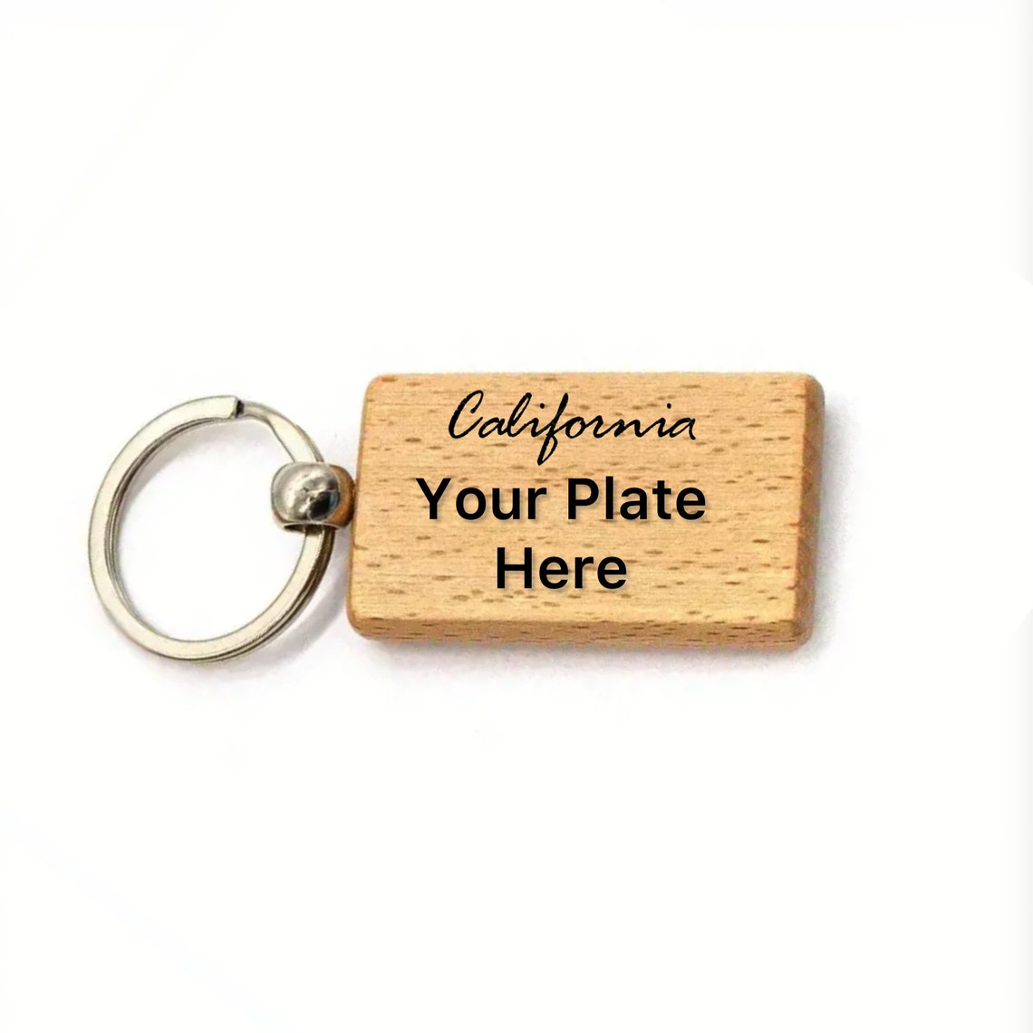 Personalized Laser Engraved Wood Keychain - Custom Car Logo & Back ...