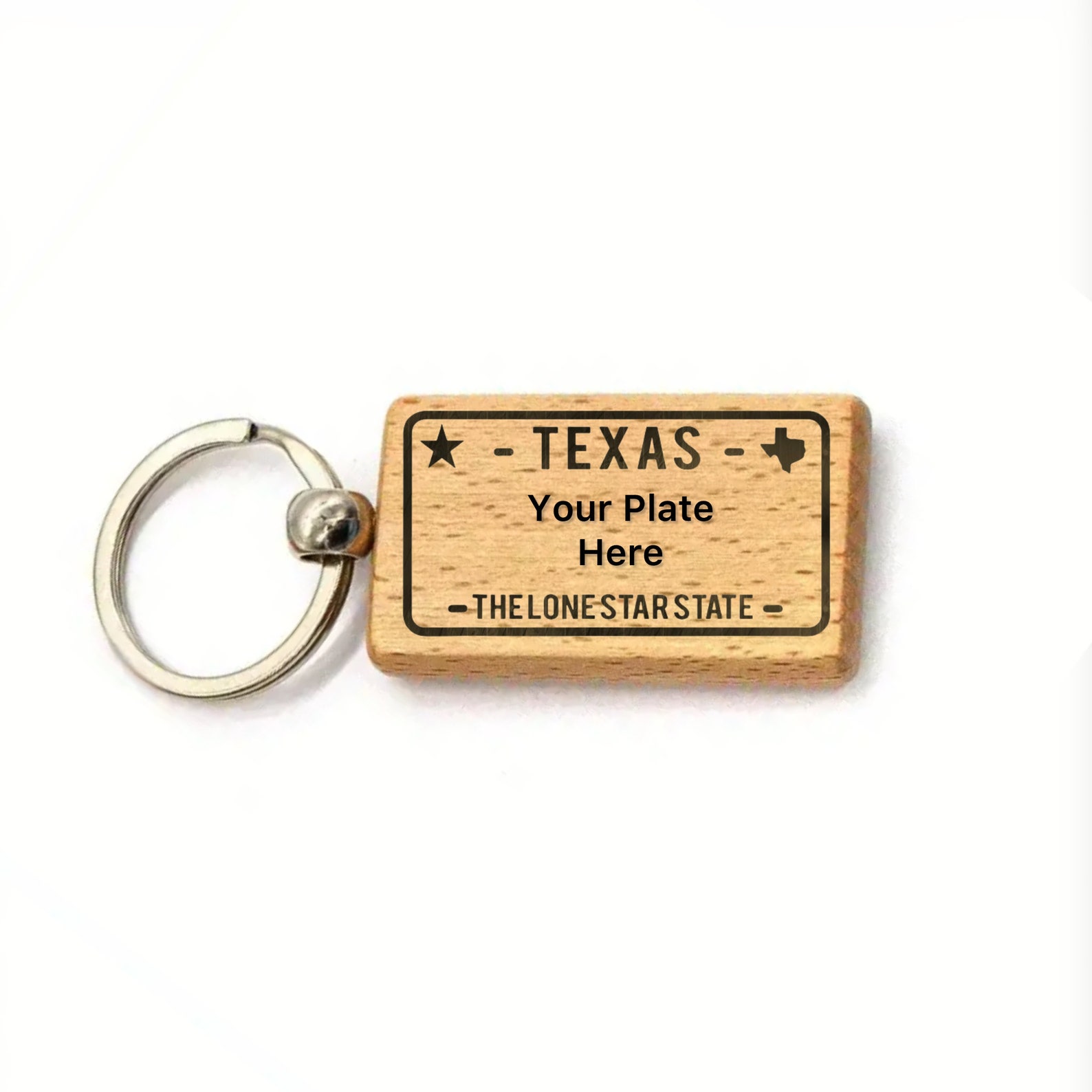 Personalized Laser Engraved Wood Keychain - Custom Car Logo & Back ...