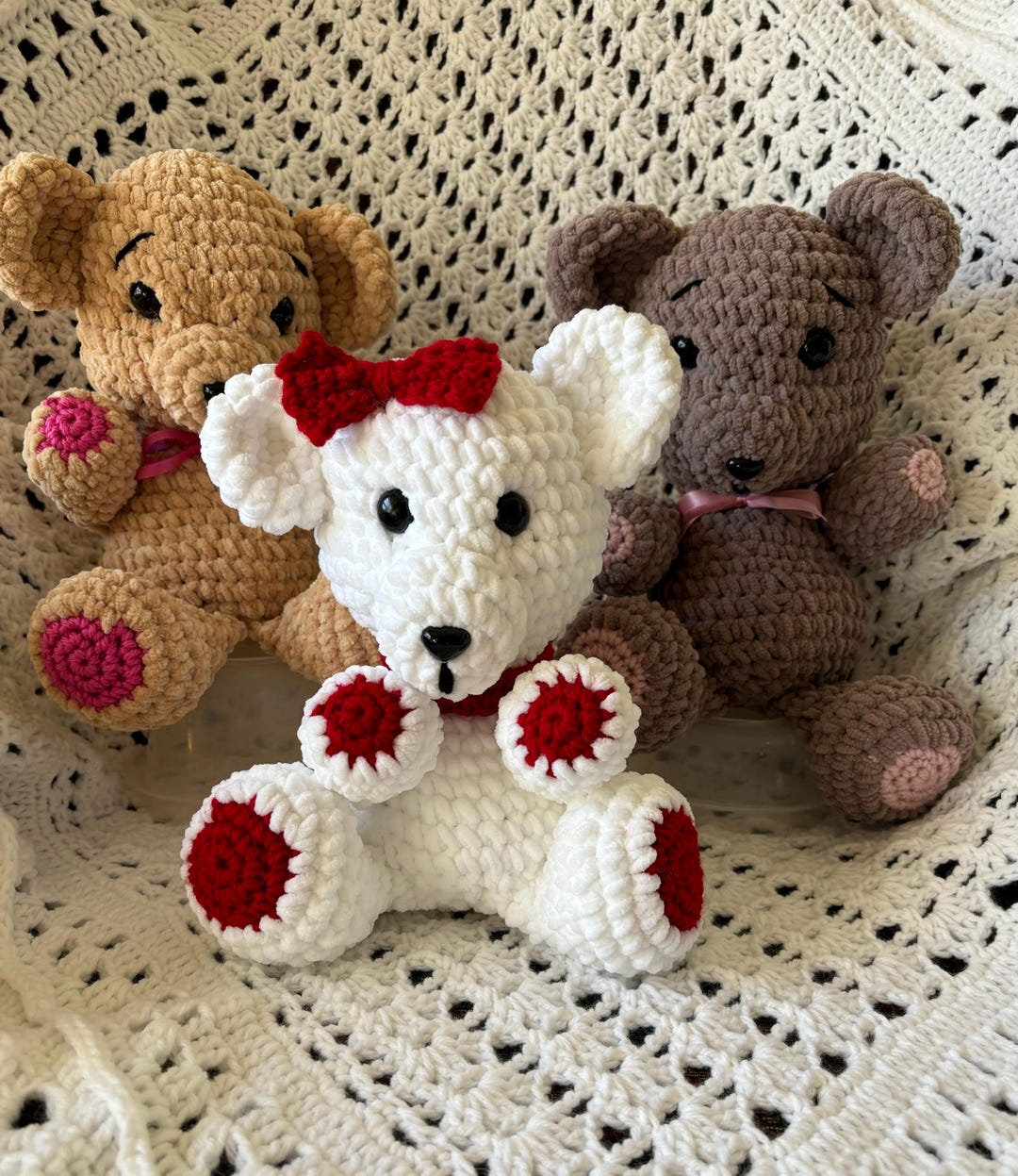 Stuffed Teddy Bear, Plushie, Stuffed Buddy, Crocheted Teddy Bear - Etsy