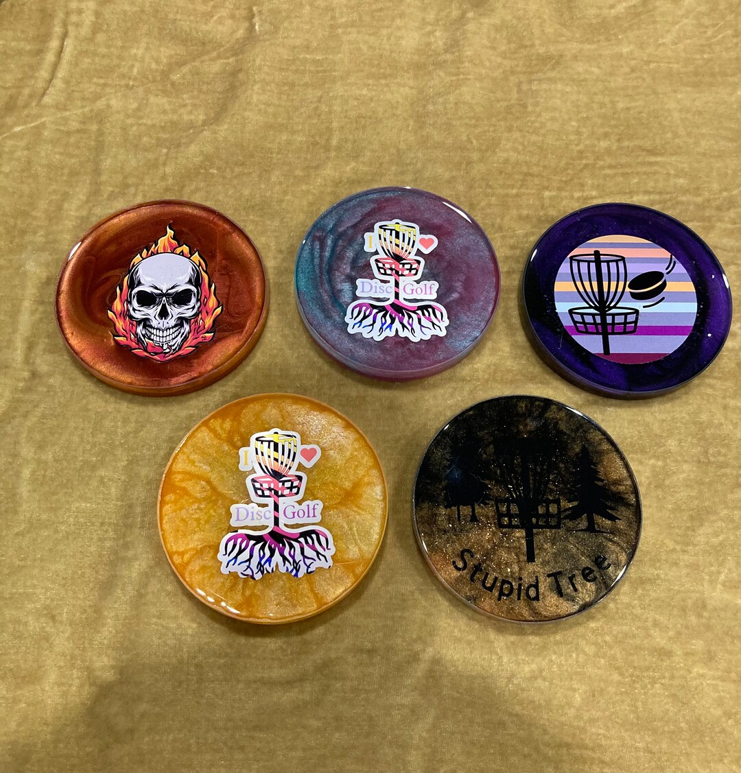 Disc Golf Mini Markers, Resin Disc Golf Marker - Etsy