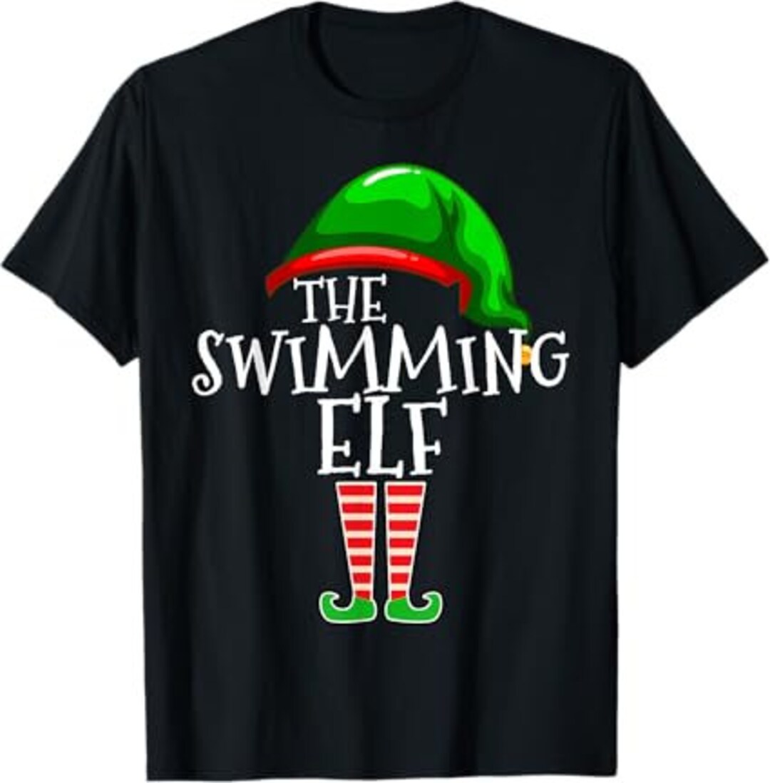 PNG Swimming Elf Group Matching Family Christmas Gift Swimmer Png ...