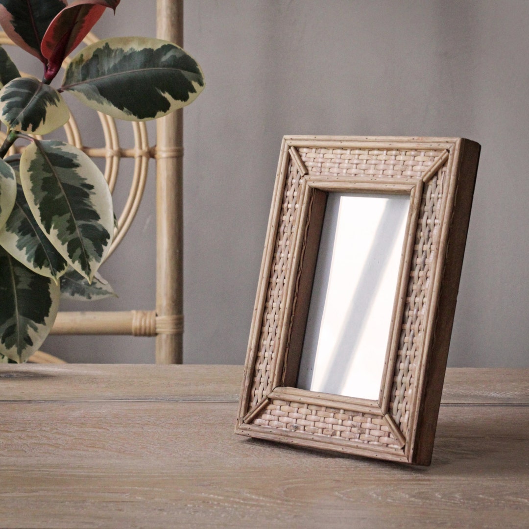 Natural Rattan Photo Frame - Etsy