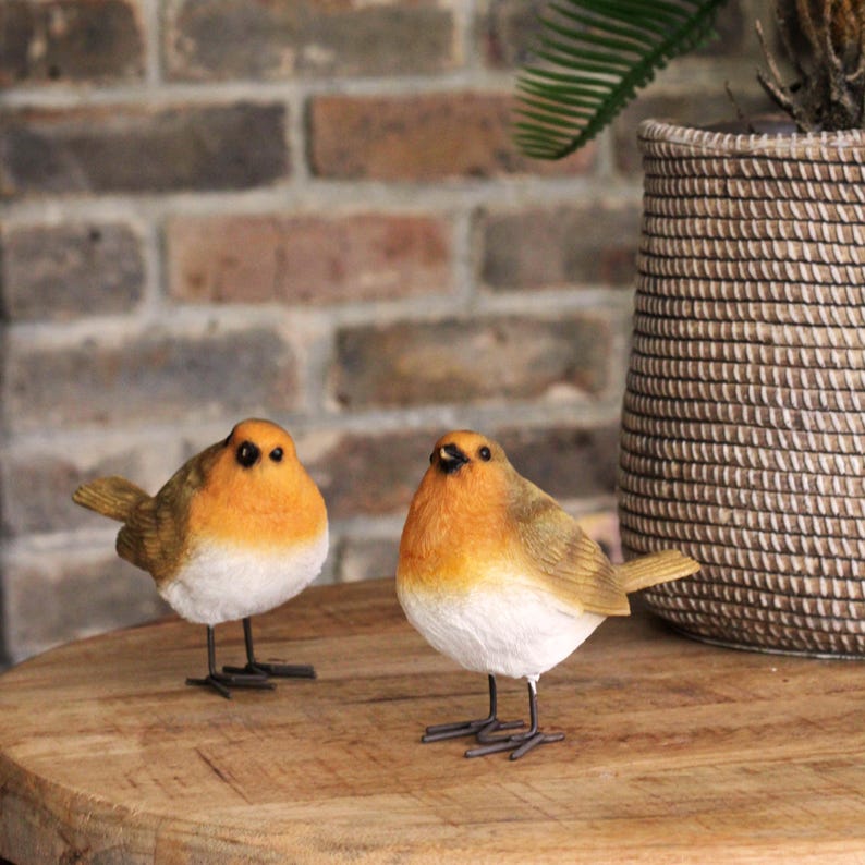 Set of 2 Robin Ornaments - Etsy UK