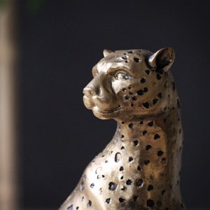 Set of 2 Gold Cheetah Ornaments - Etsy