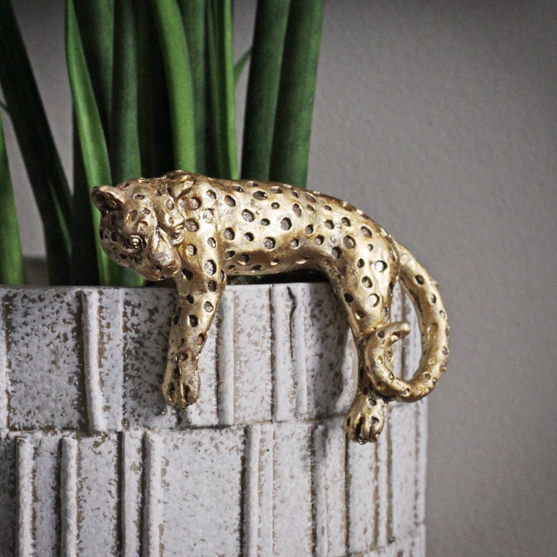 Gold Leopard Pot Hanger - Etsy