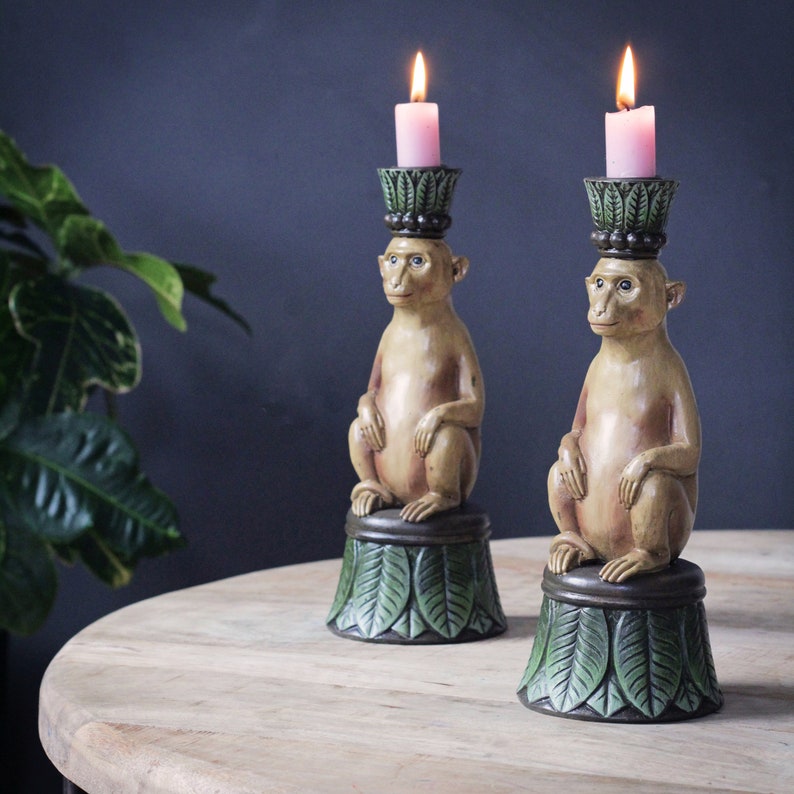 Quirky Monkey Candlestick, Candleholder - Etsy