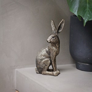 Bronze Looking Back Hare Ornament - Etsy
