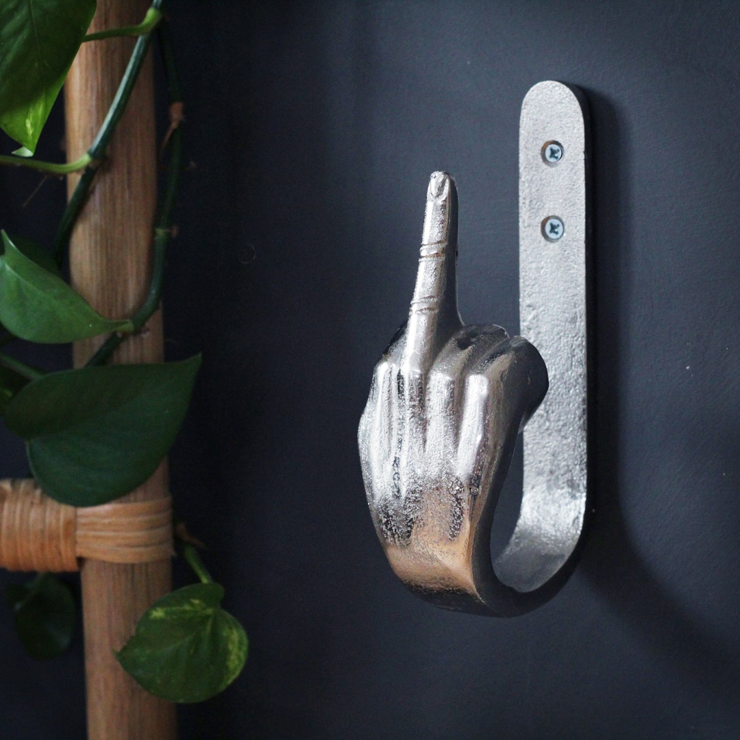 Silver Middle Finger Hook - Etsy