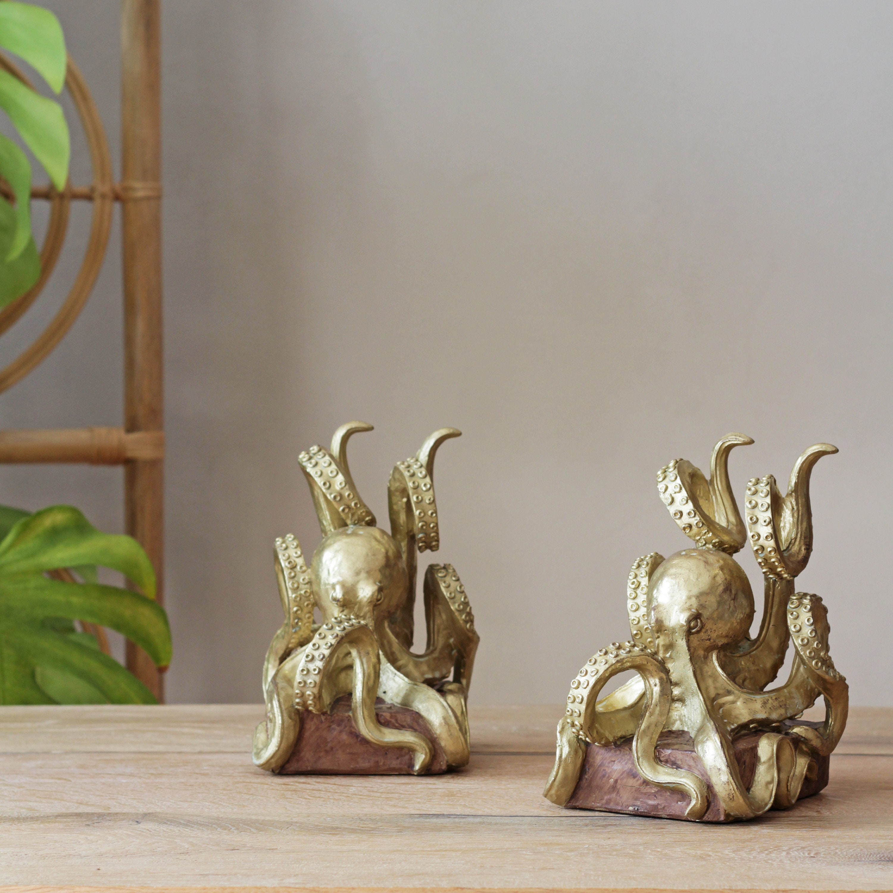 Gold Octopus Bookends - Etsy