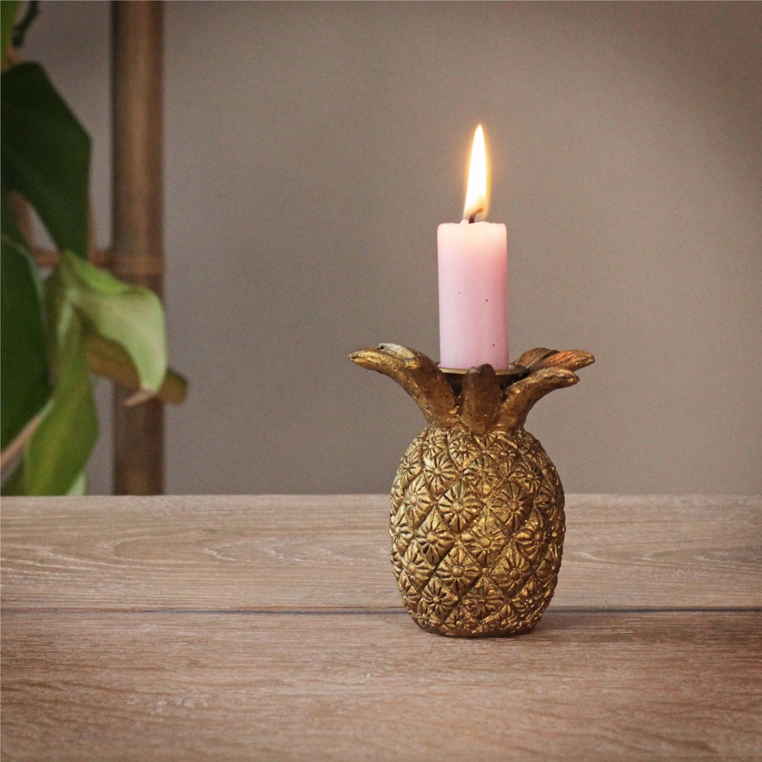 Gold Pineapple Candlestick, Candleholder - Etsy