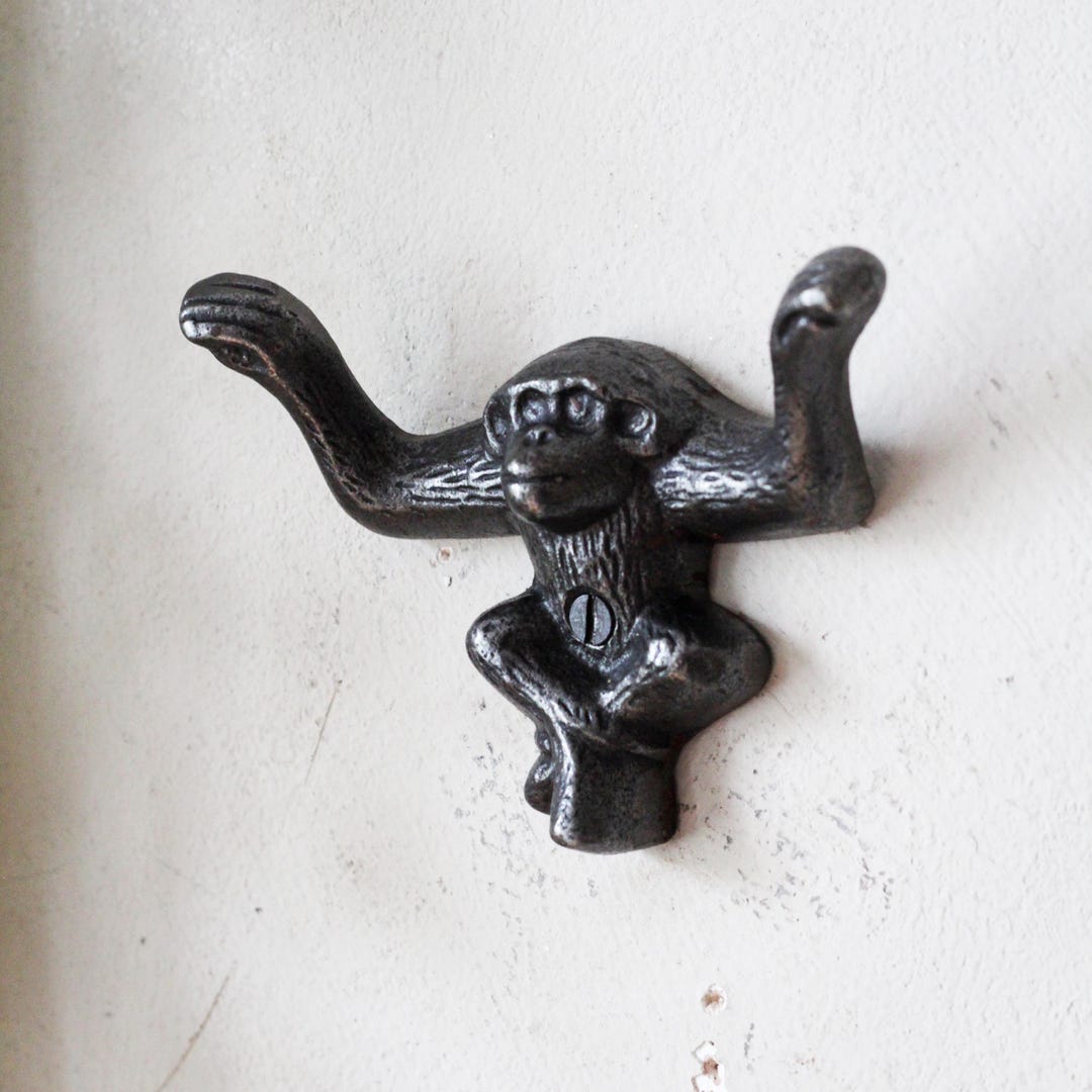 Cast Iron Monkey Hook - Etsy