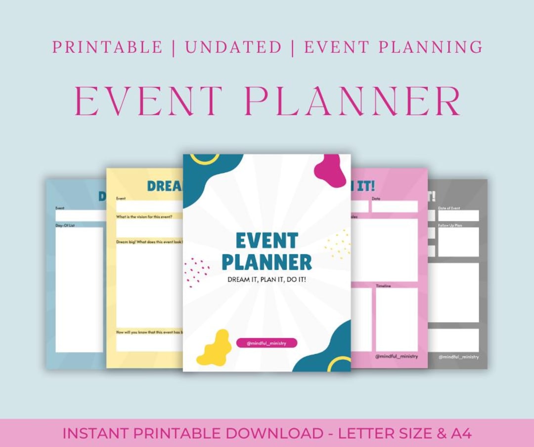 Ministry Event Planner - Etsy