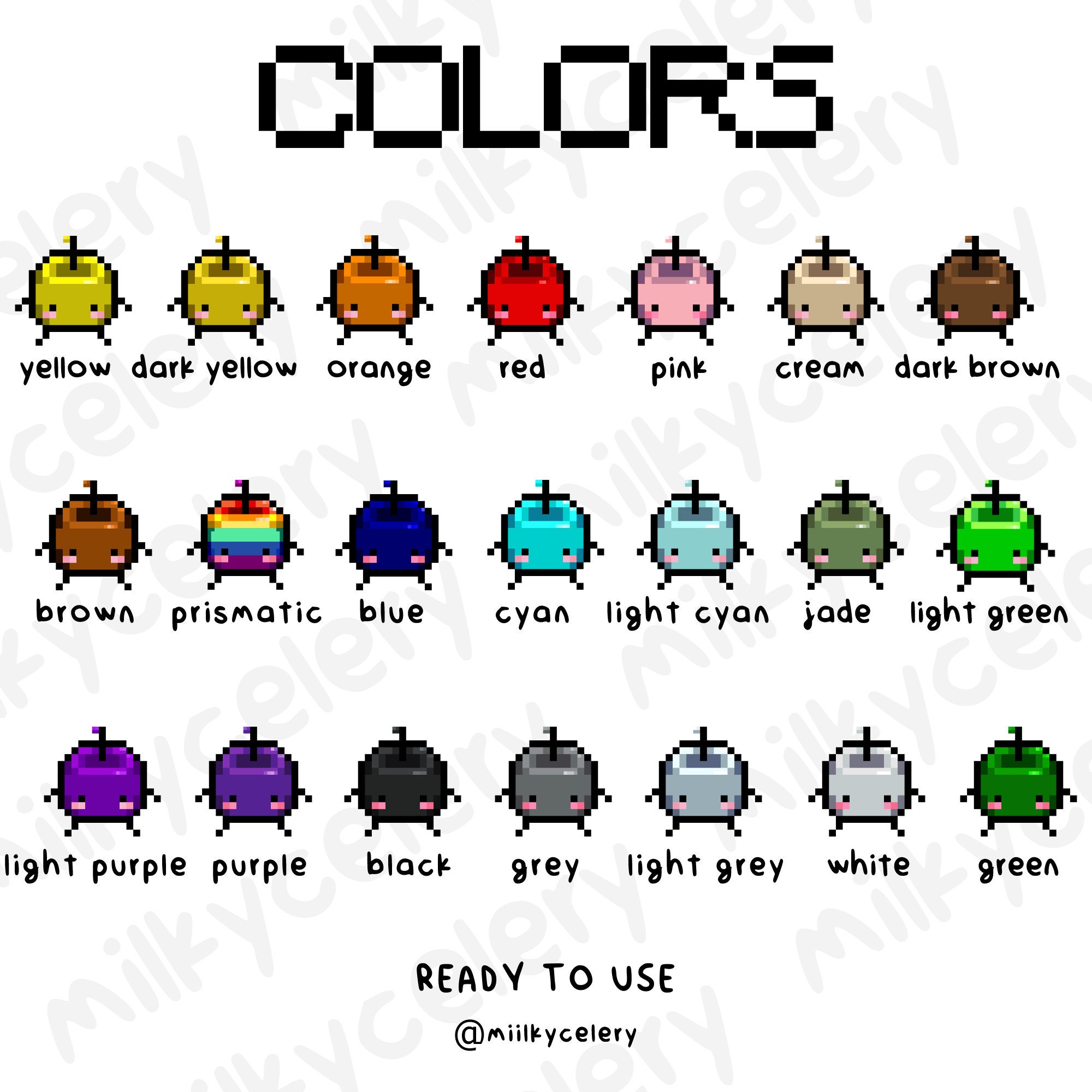 6x Cute Stardew Valley Junimo Twitch Emotes/badges Pack Pixel Art 8 Bit ...