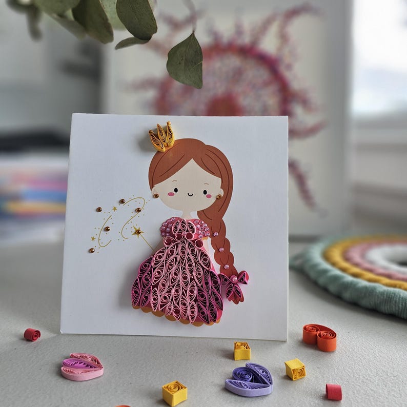 Princess Paper Quilling Kit DIY On-the-go Girl Craft Kit 1 Project With ...