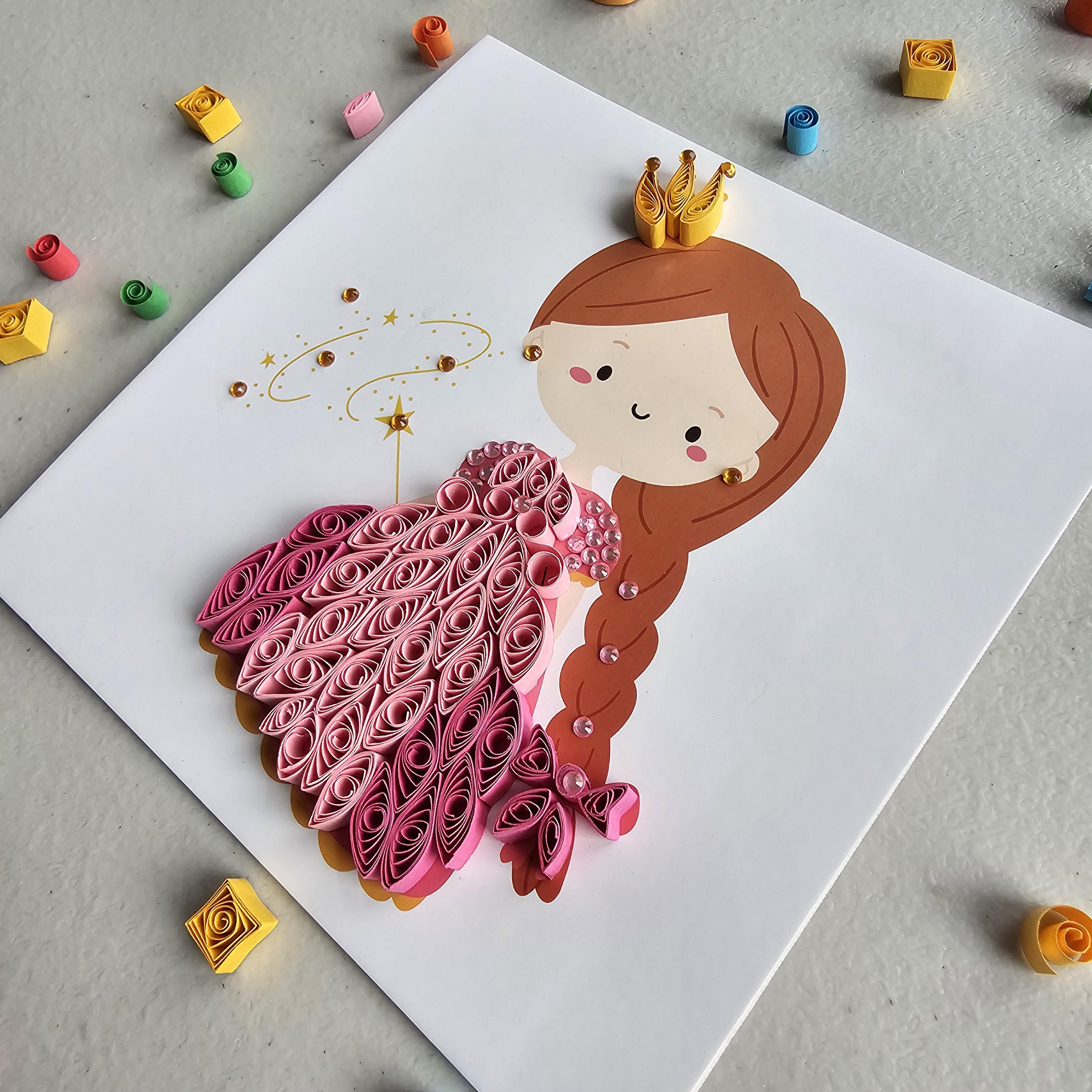 Princess Paper Quilling Kit DIY On-the-go Girl Craft Kit 1 Project With ...