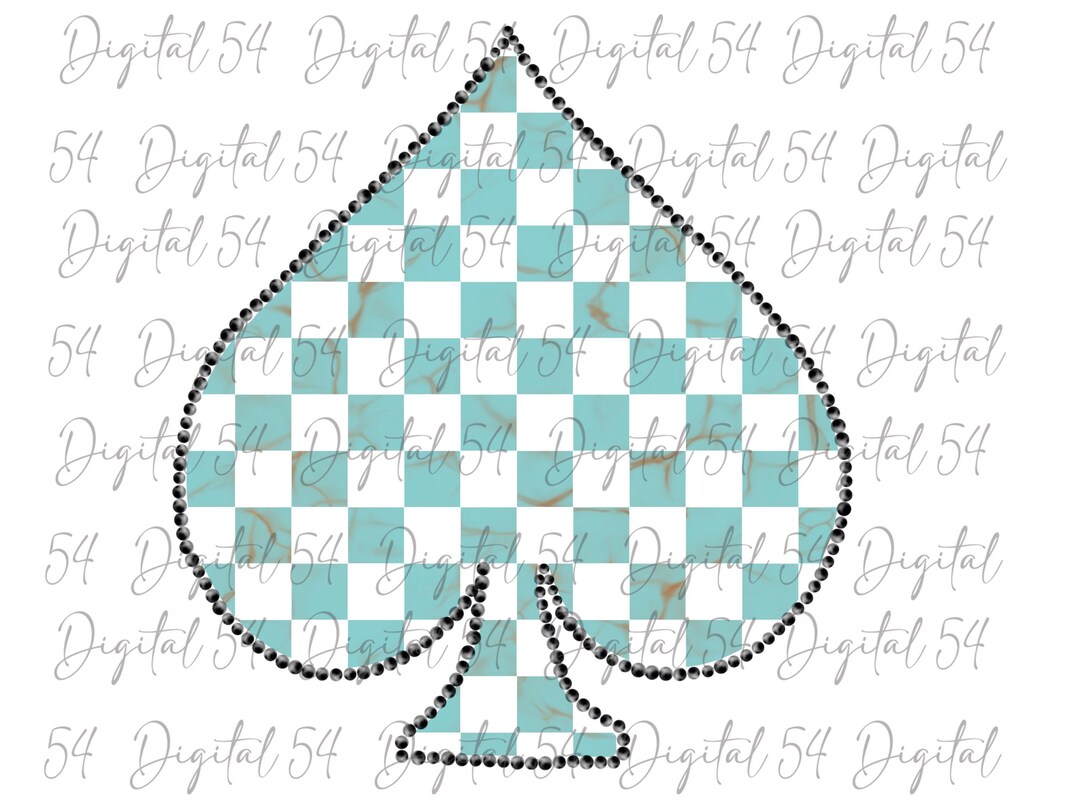 Western Spade Checker Checkered PNG | Western | Cowgirl | Digital File ...