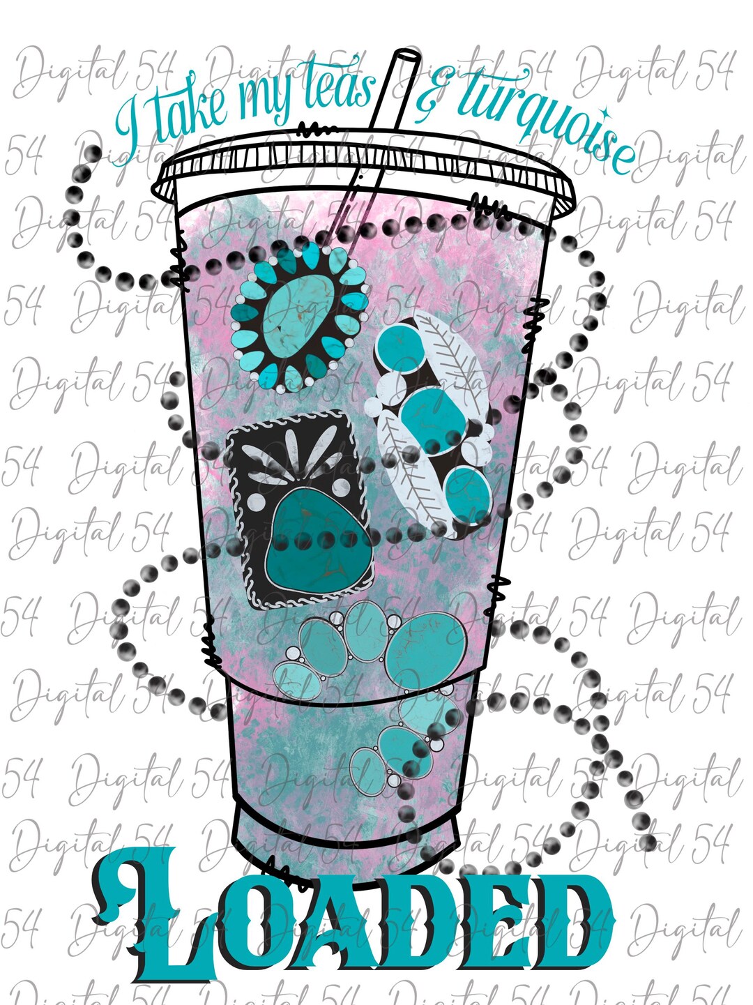 Tea & Turquoise PNG | Healthy Shake | Digital File | Western Designs ...