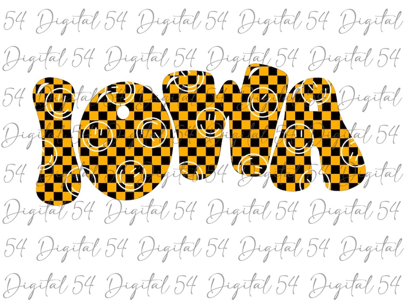 Iowa Football Season PNG: Smiley Face Design (digital Download) - Etsy