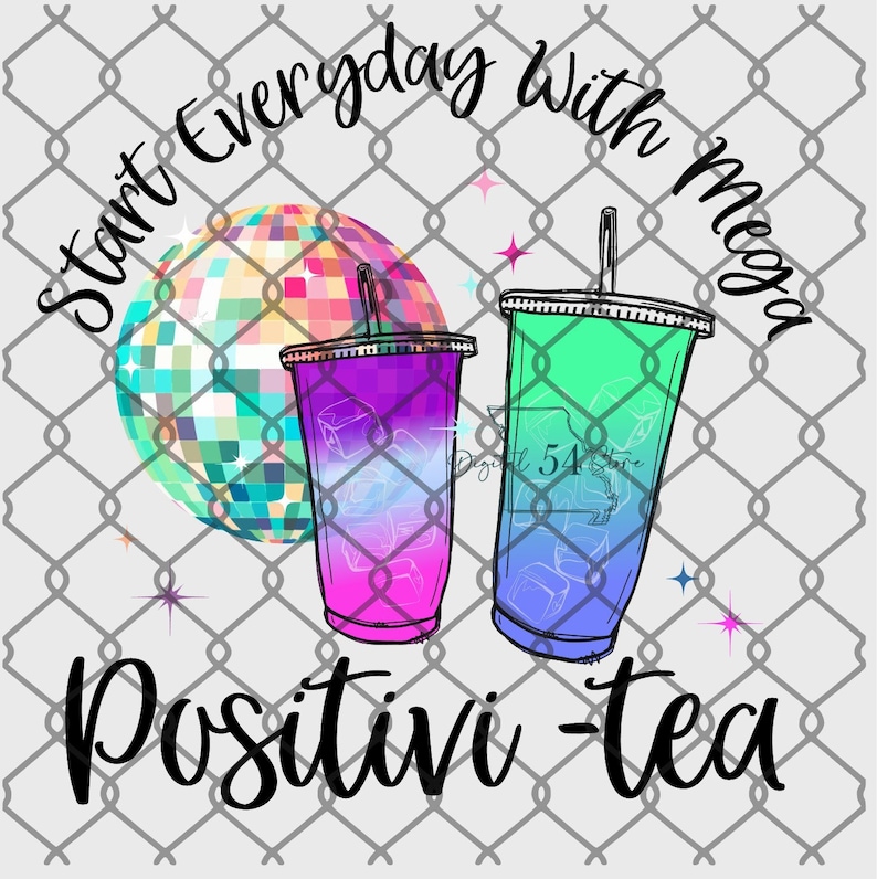 Start Everyday With Positivi Tea PNG | Healthy Tea | Digital File | 3 ...