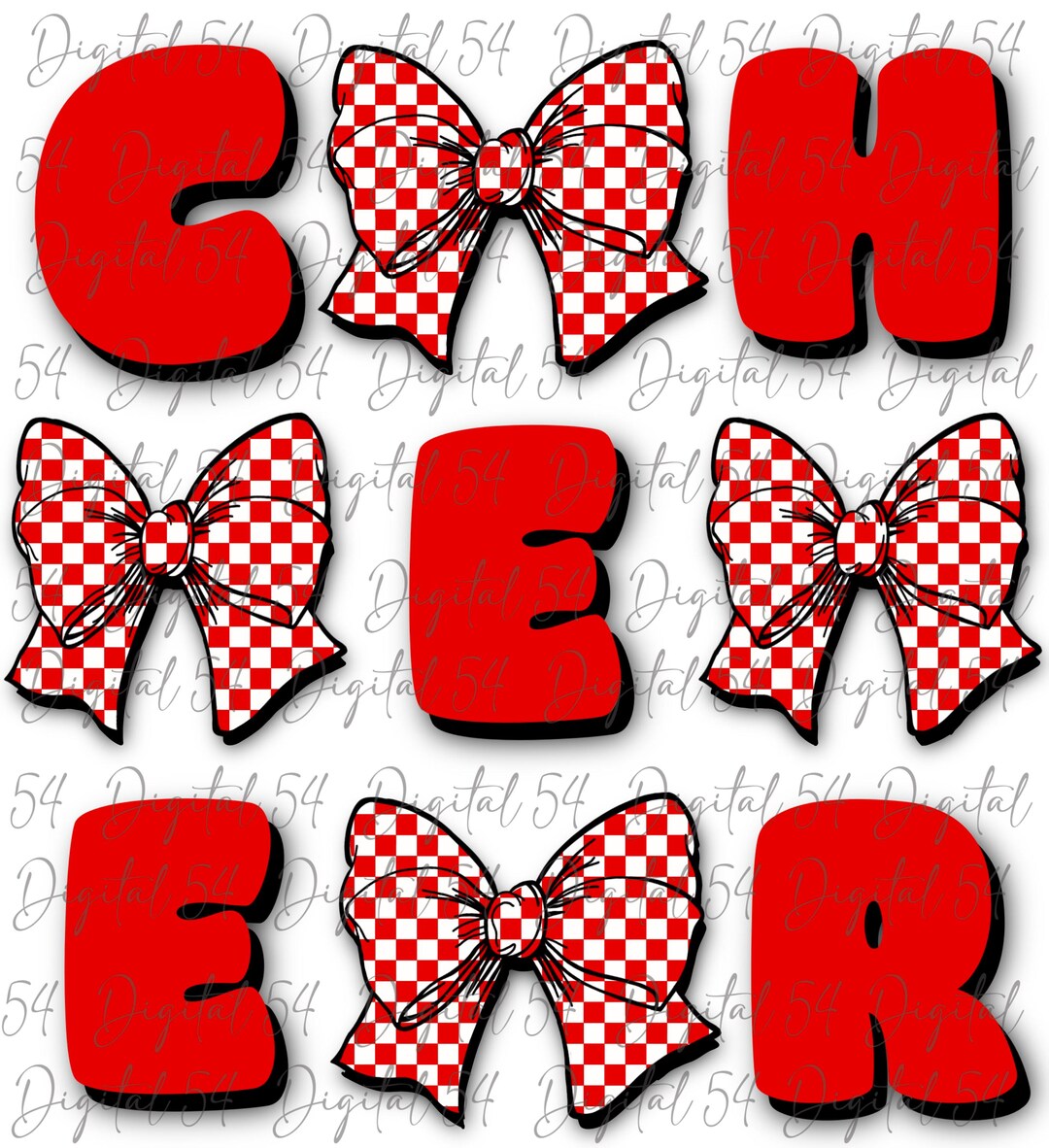 Cheer Digital Files | Cheer Bow | Digital Download | All Star | Custom ...