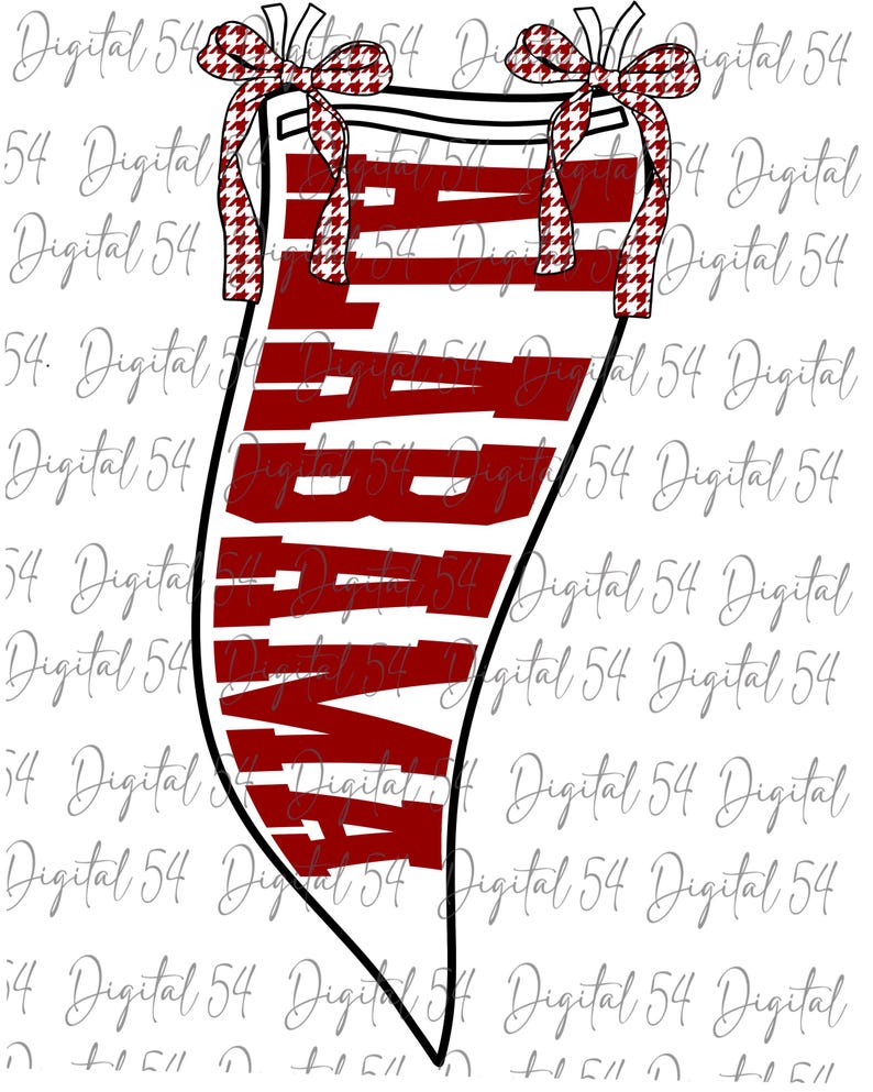 Alabama Pennant PNG | Red | Digital File | Go Fight Win | Custom ...